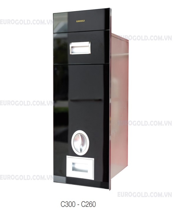 THÙNG GẠO MẶT GƯƠNG NÚT XOÁY EUROGOLD C300